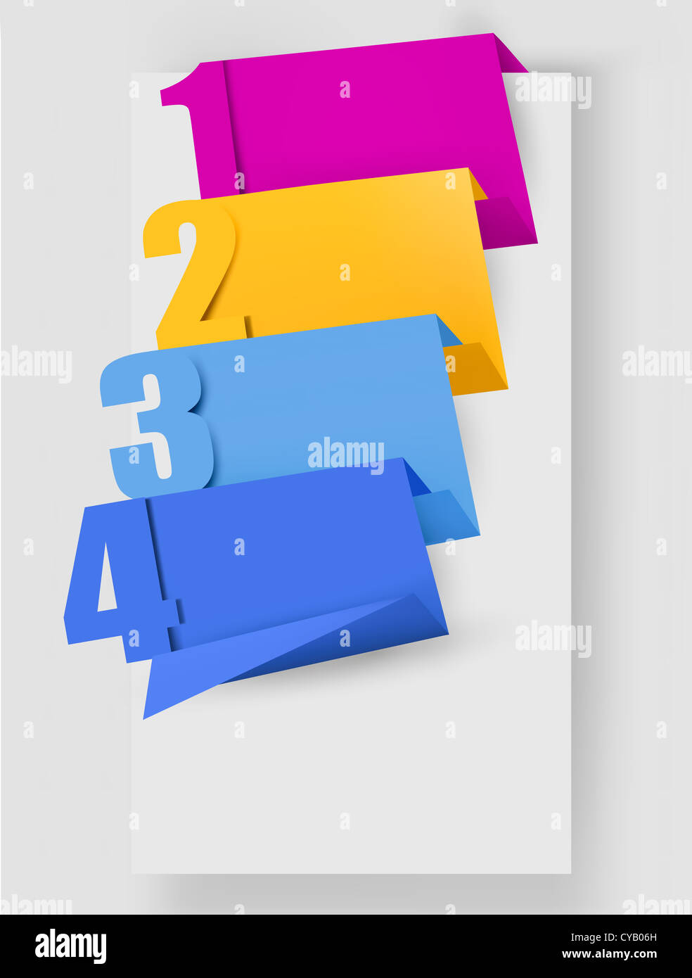 Set of origami paper banners Stock Photo - Alamy