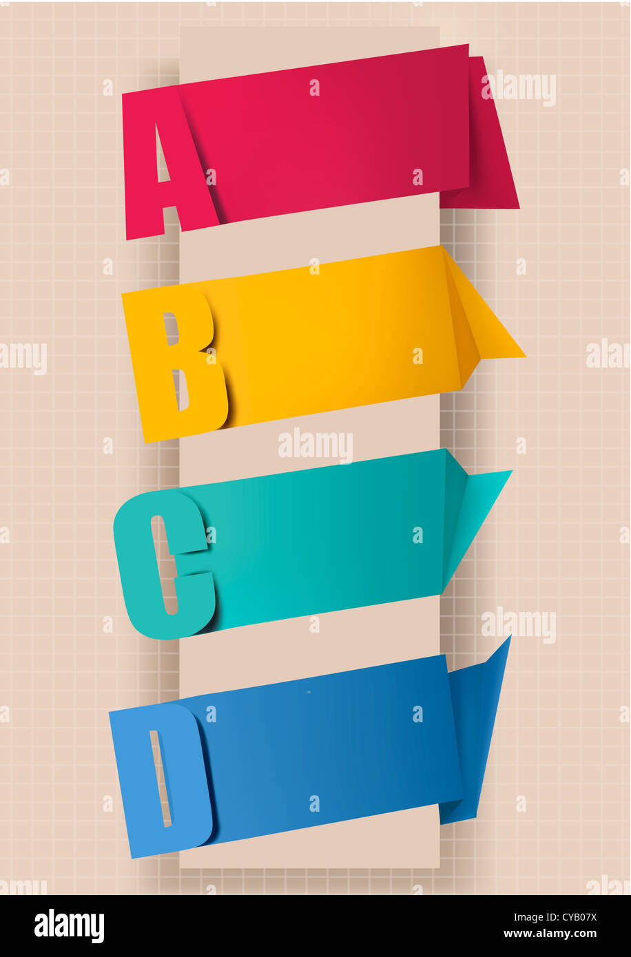 Set of origami paper banners Stock Photo - Alamy