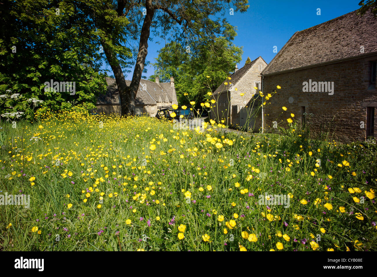 lower slaughter village cotswolds gloucestershire england uk Stock ...