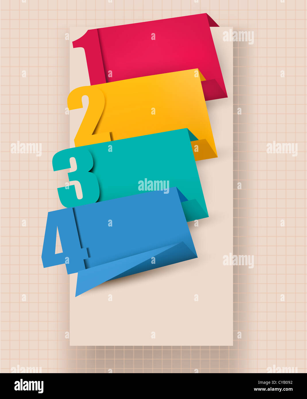 Set of origami paper banners Stock Photo - Alamy