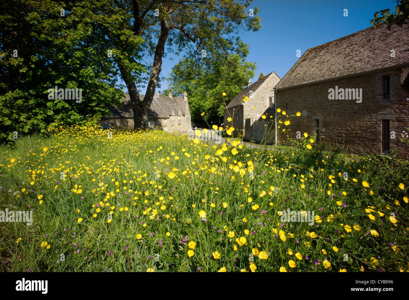 lower slaughter village cotswolds gloucestershire england uk Stock ...