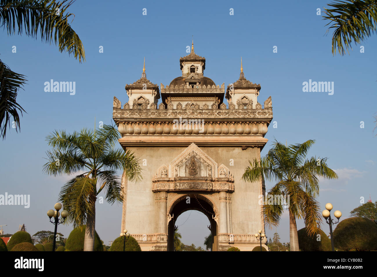 The Arch of Triumph Patu Xay in Vientiane, Laos Stock Photo - Alamy