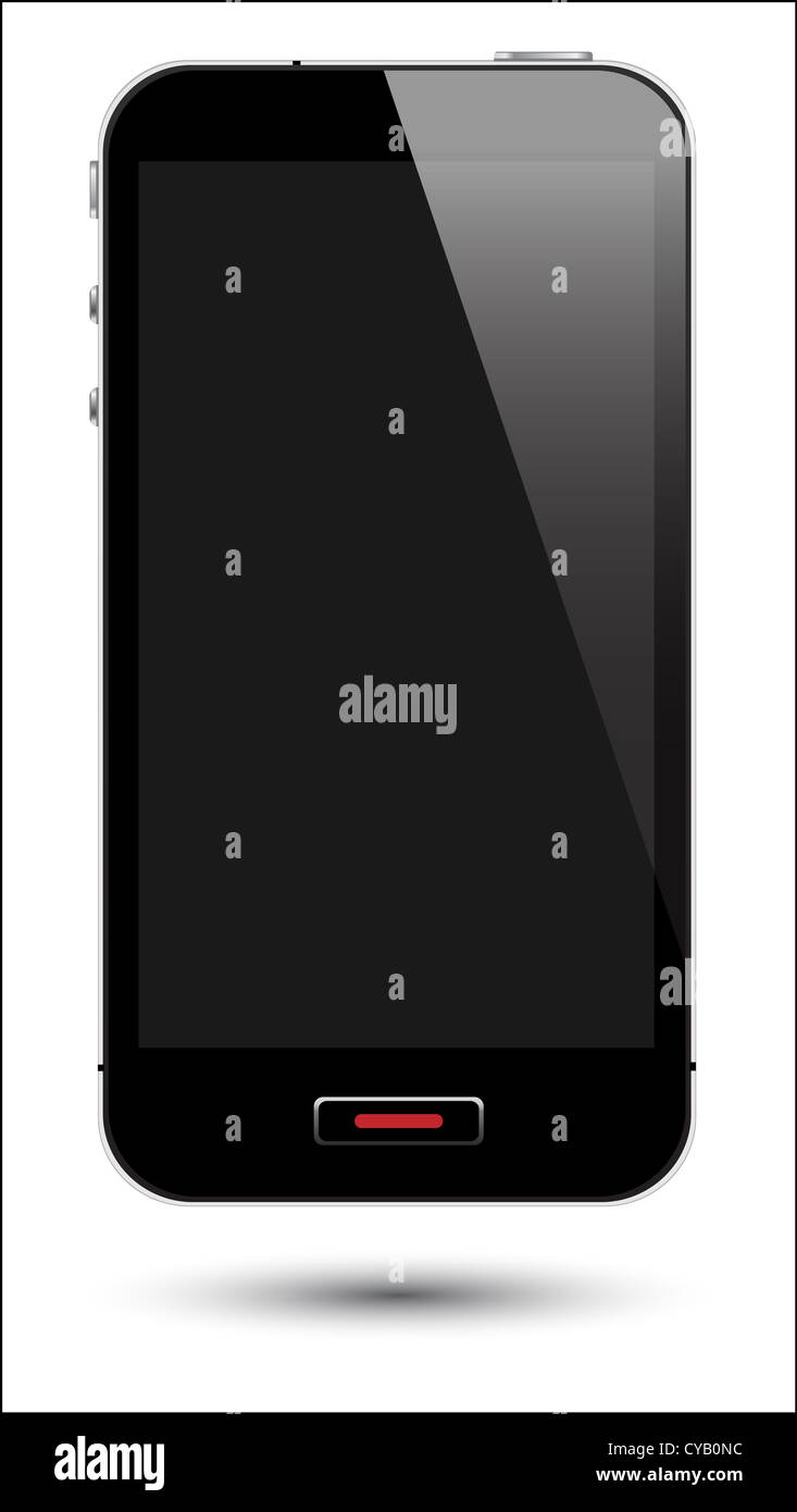 vector illustration of touch screen smartphone in eps10 format, to ...
