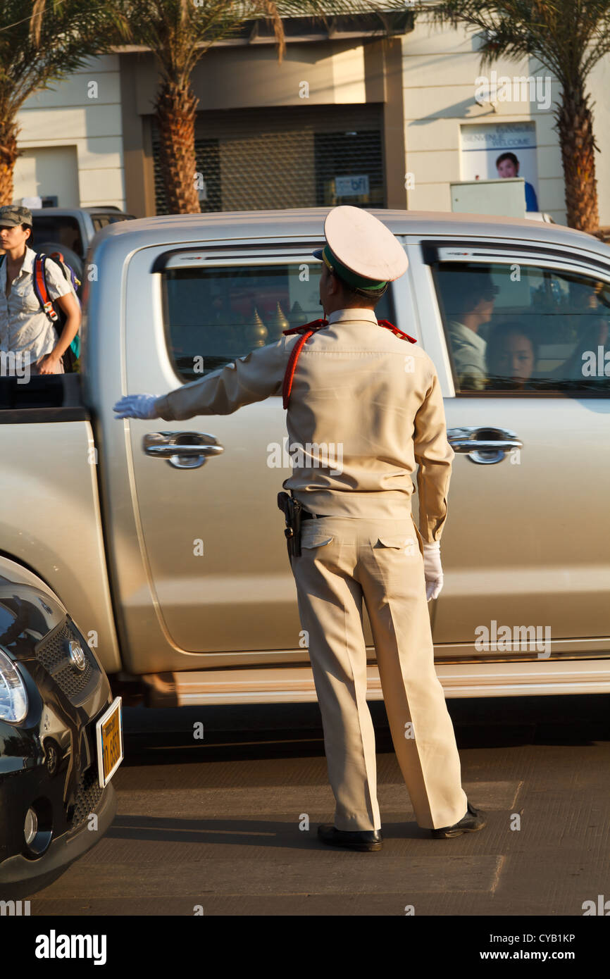 Laos police hi-res stock photography and images - Alamy