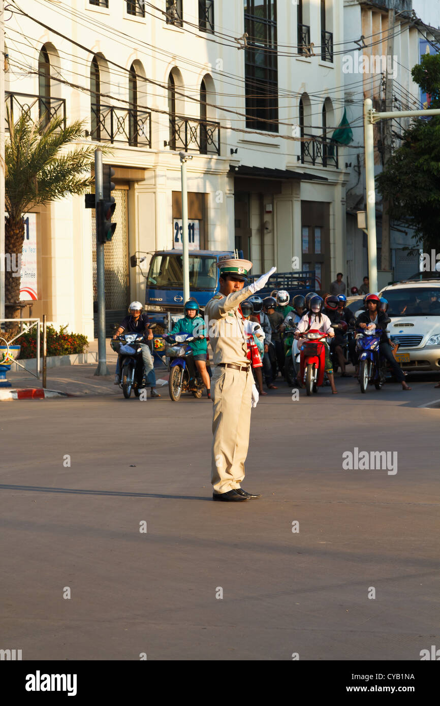 Laos police hi-res stock photography and images - Alamy