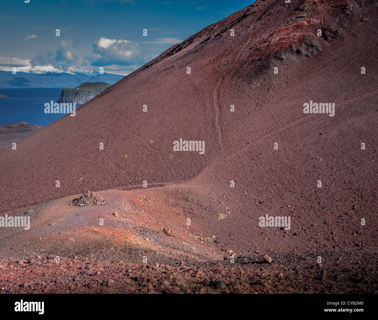 ELDFELL VOLCANO HEIMAEY WESTMAN ISLANDS ICELAND Stock Photo - Alamy