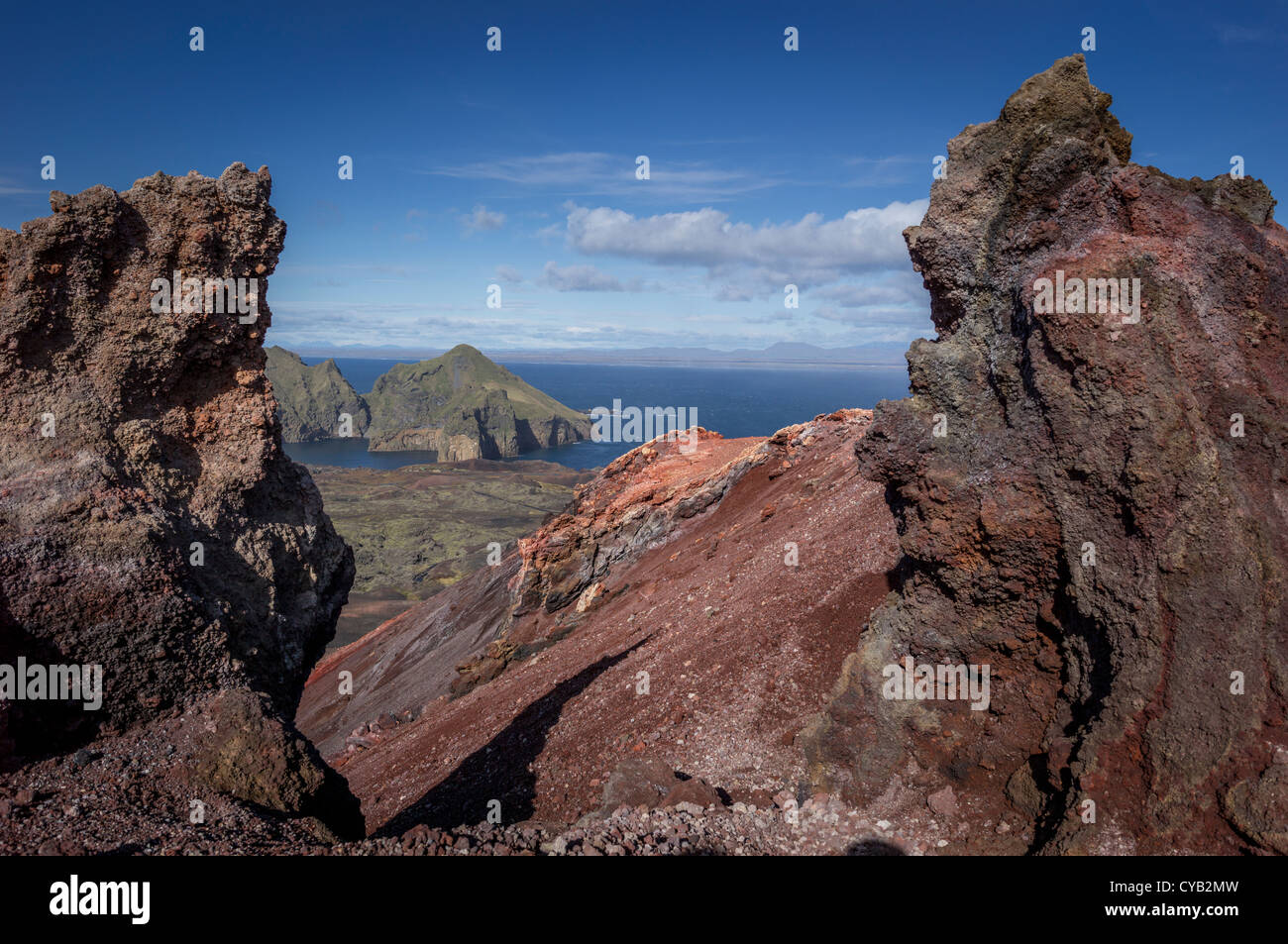 ELDFELL VOLCANO HEIMAEY WESTMAN ISLANDS ICELAND Stock Photo - Alamy