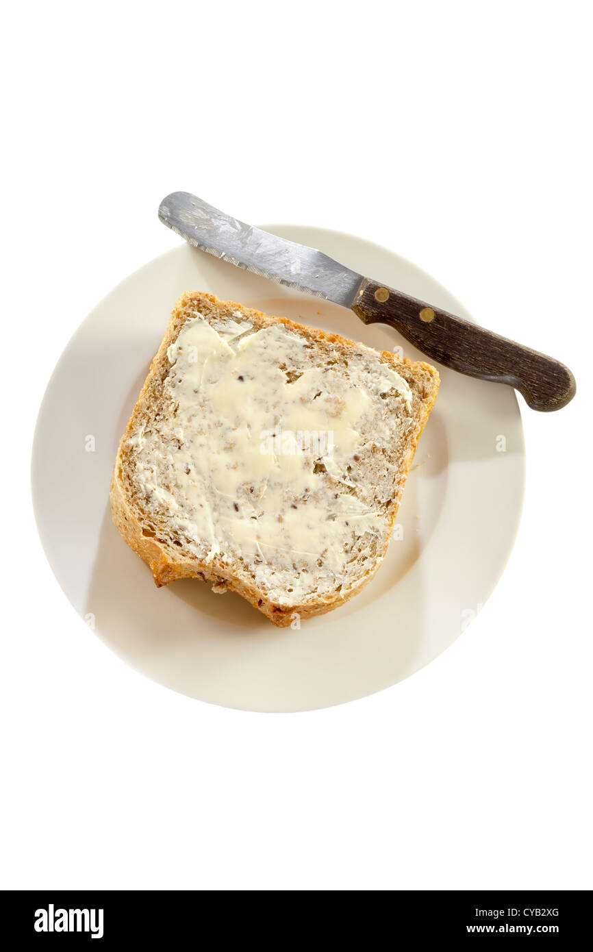 Slice white bread butter Cut Out Stock Images & Pictures - Alamy