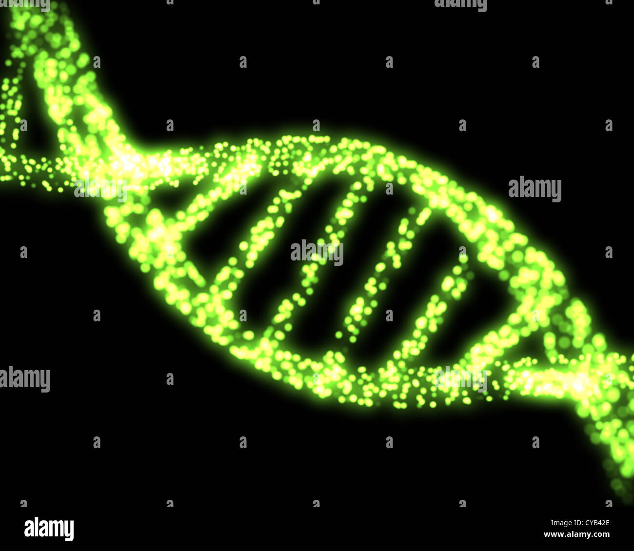 Green DNA Helix Stock Photo - Alamy