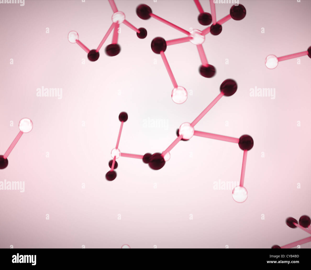 Black, white and pink molecule cells Stock Photo - Alamy