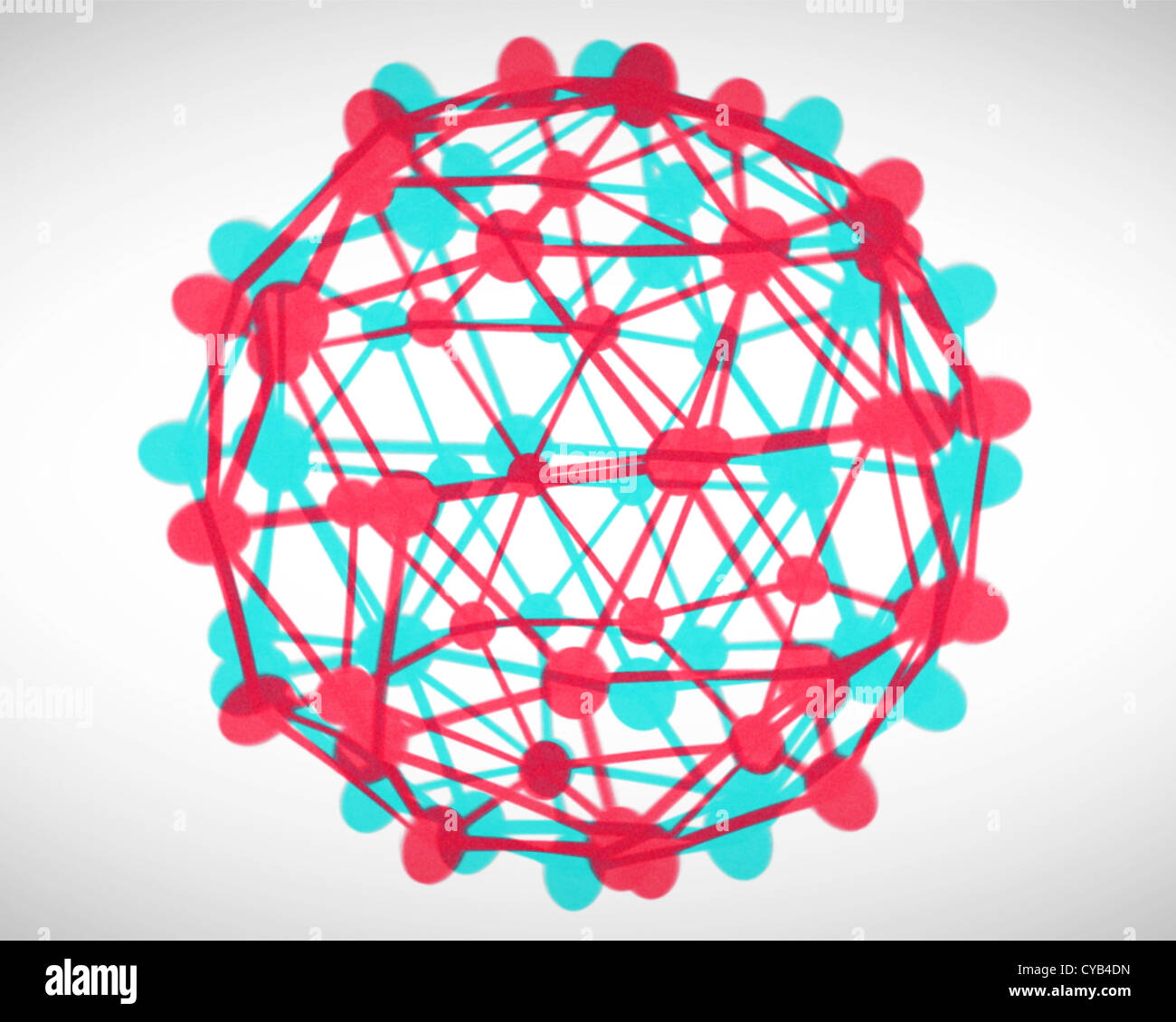 Blue and red cells connection Stock Photo - Alamy