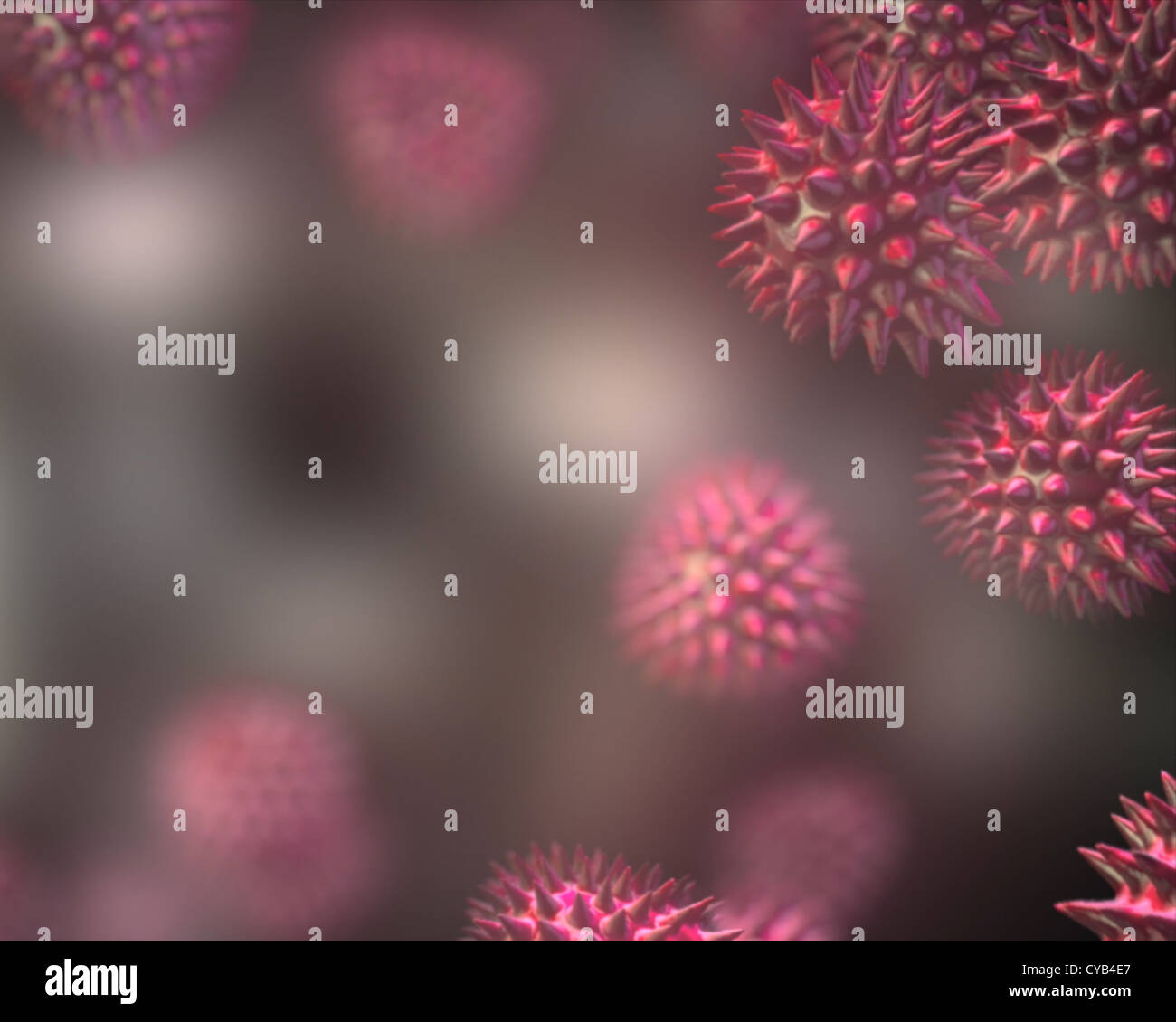 Pink virus cells Stock Photo - Alamy