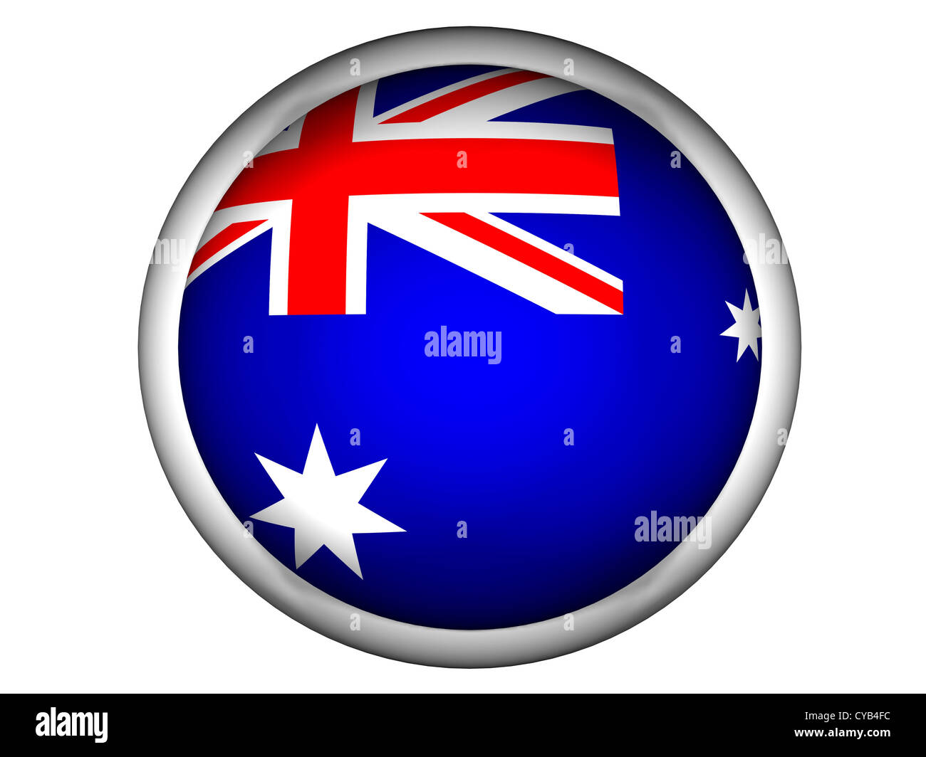 National Flag of Australia . Button Style . Isolated Stock Photo - Alamy