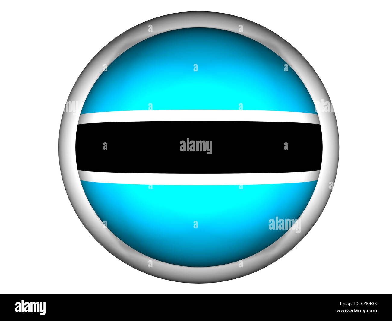 National Flag of Botswana . Button Style . Isolated Stock Photo - Alamy
