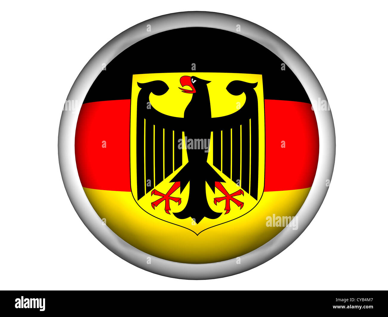 National Flag of Germany . Button Style . Isolated Stock Photo - Alamy