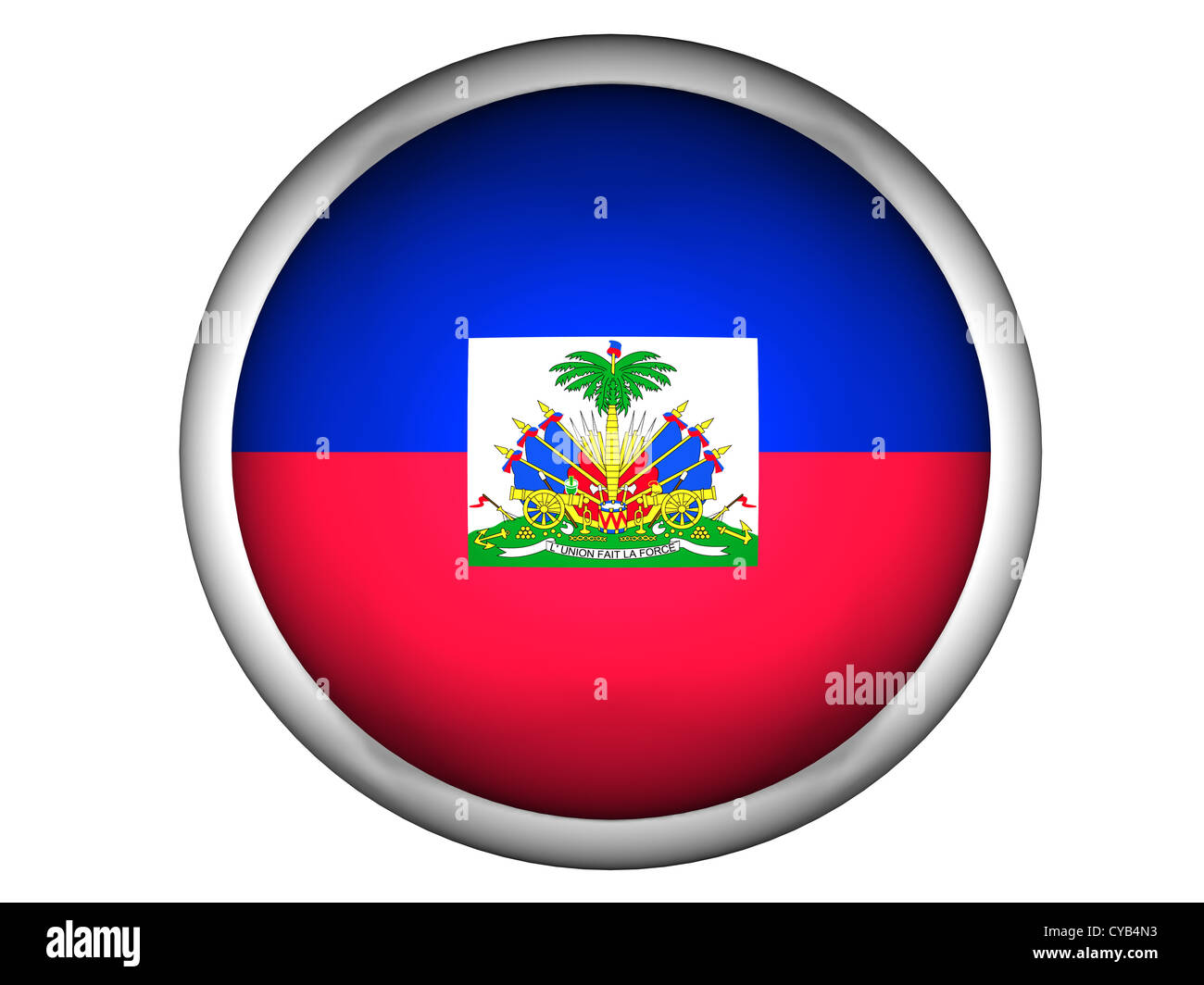 National Flag of Haiti . Button Style . Isolated Stock Photo - Alamy