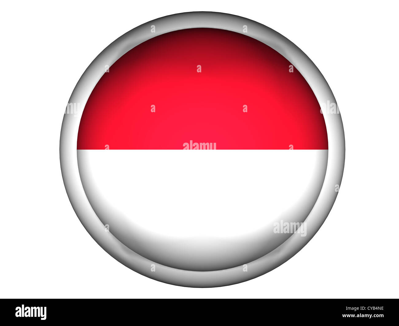 National Flag of Indonesia . Button Style . Isolated Stock Photo - Alamy