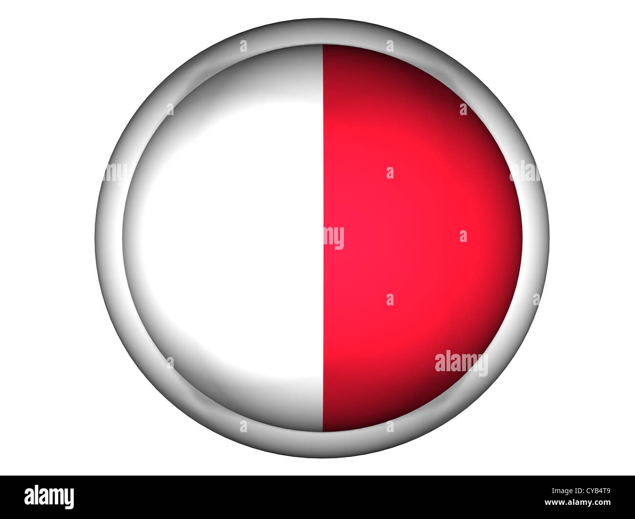 National Flag of Malta . Button Style . Isolated Stock Photo - Alamy