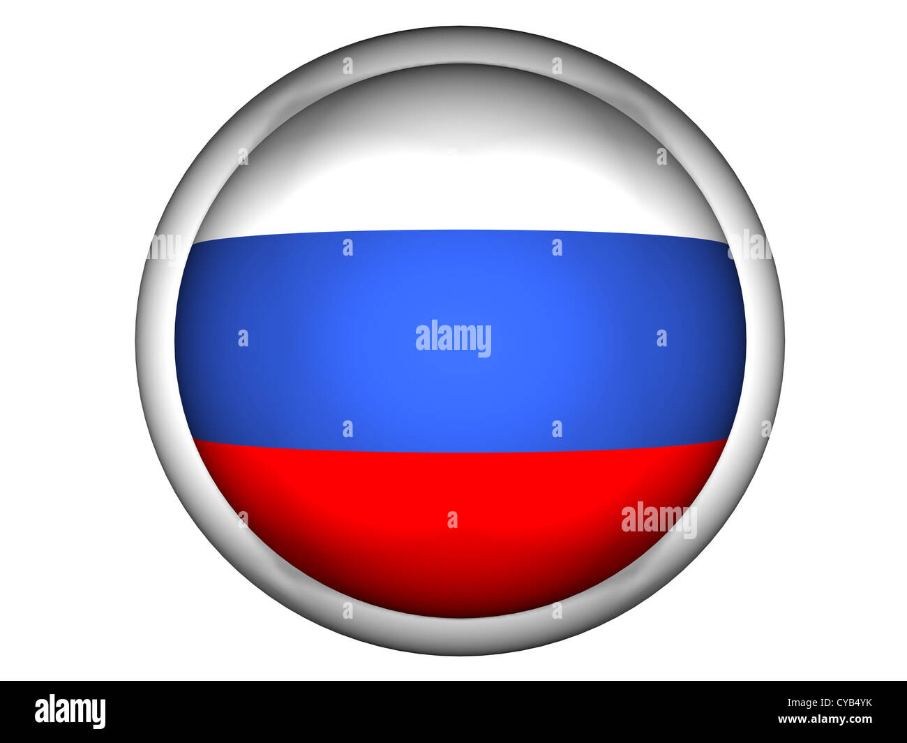 National Flag of Russia . Button Style . Isolated Stock Photo - Alamy