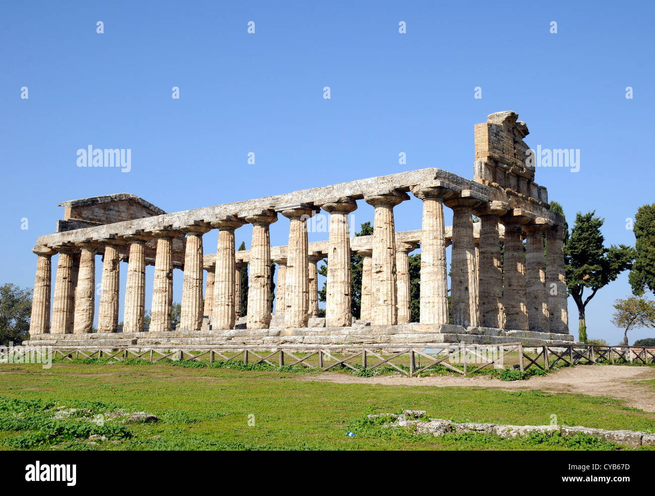Temple of Athena (aka Temple of Ceres), late 6th century BC.Paestum ...