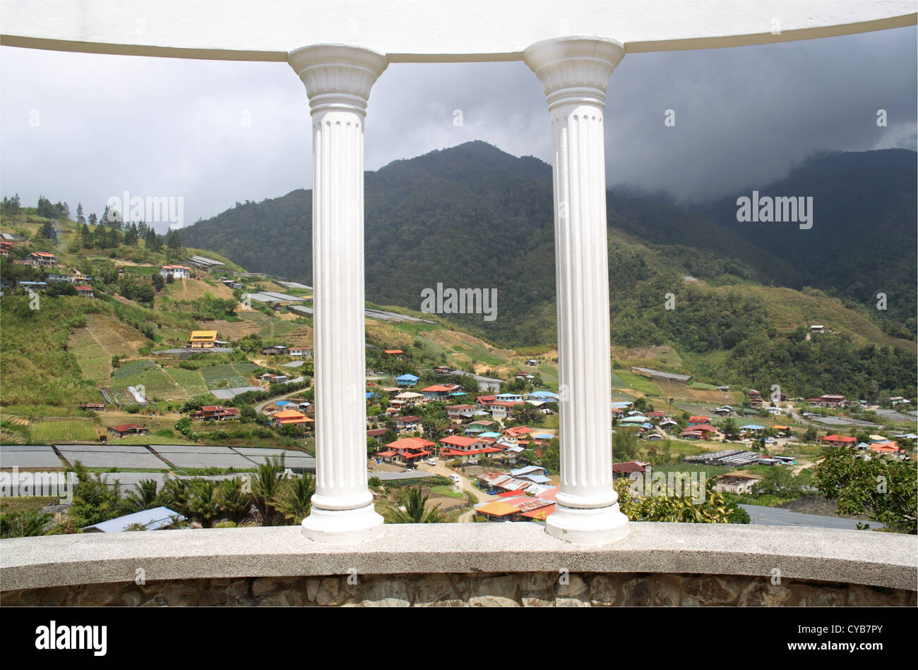 View from the Contemplation Garden, Kundasang War Memorial, Ranau ...