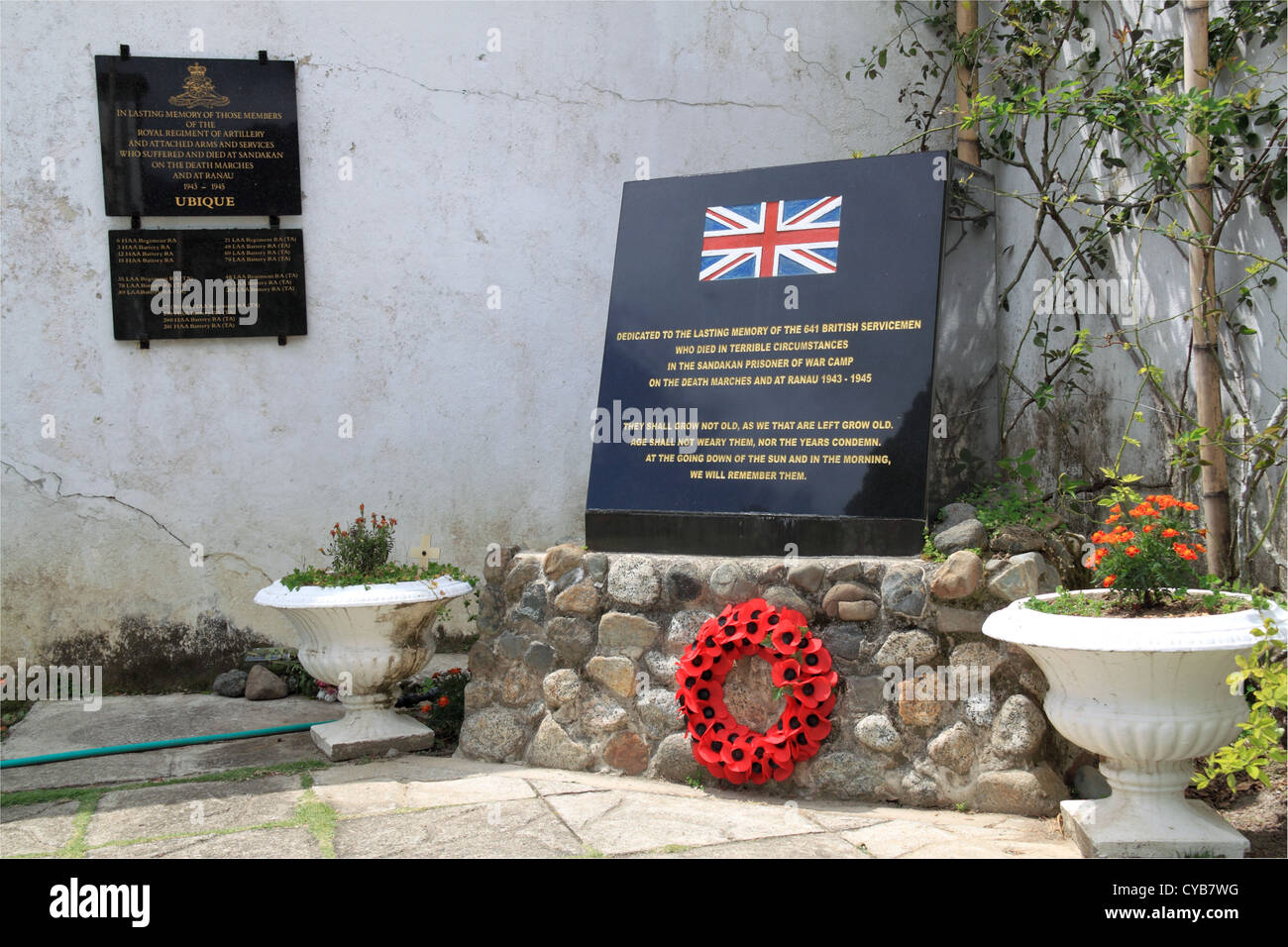 British Garden, Kundasang War Memorial, Ranau, Sabah, Borneo, Malaysia ...