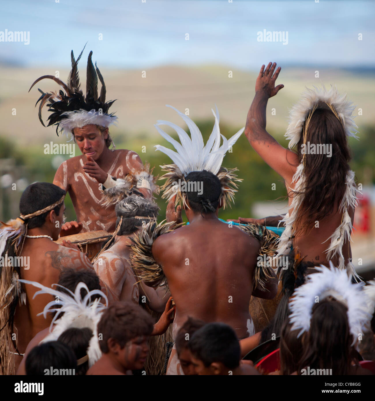 Tribal Dances During Carnival, Tapati Festival, Easter Island, Chile ...