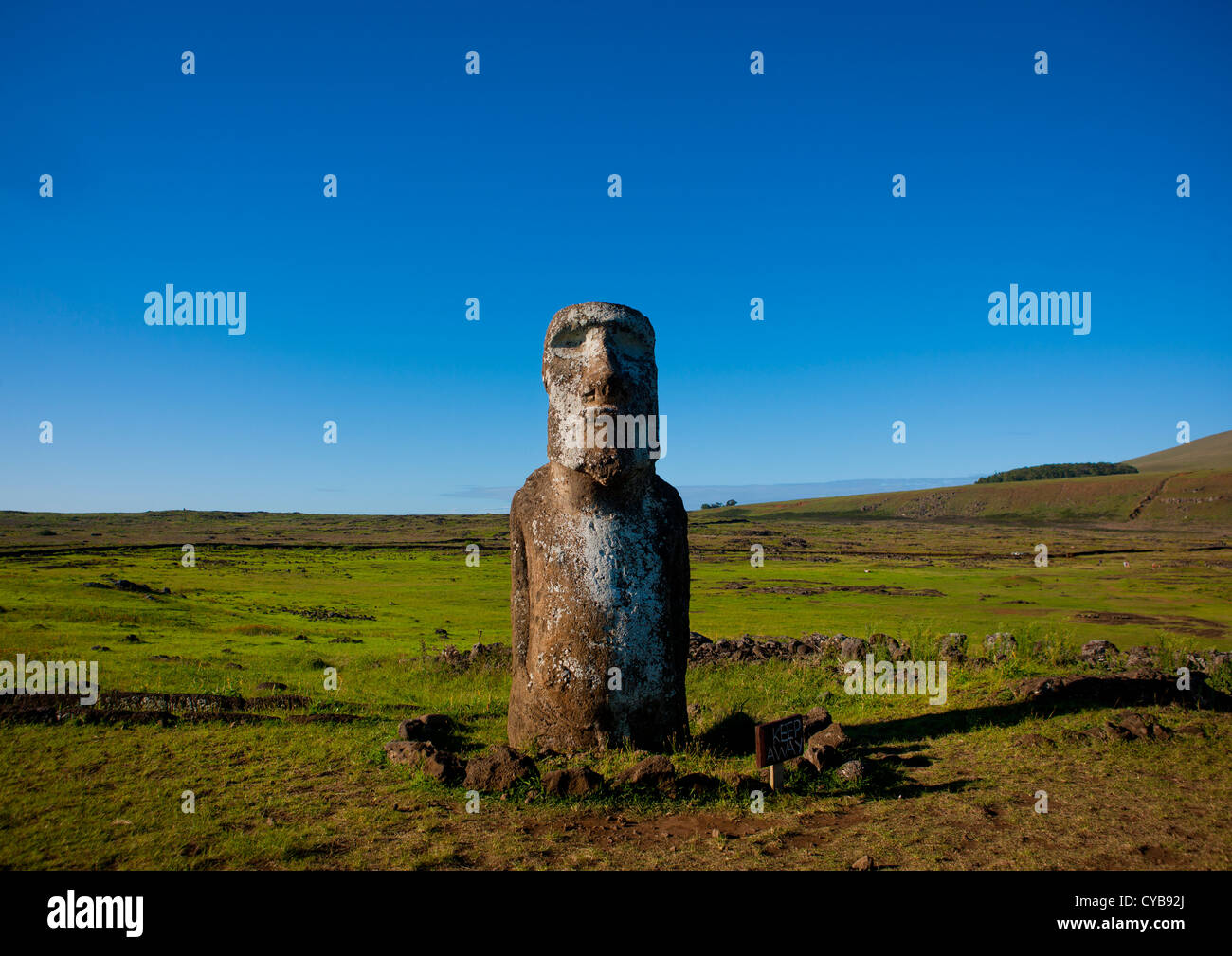 Monolithic Moai Statue At Ahu Tongariki, Easter Island, Chile Stock ...