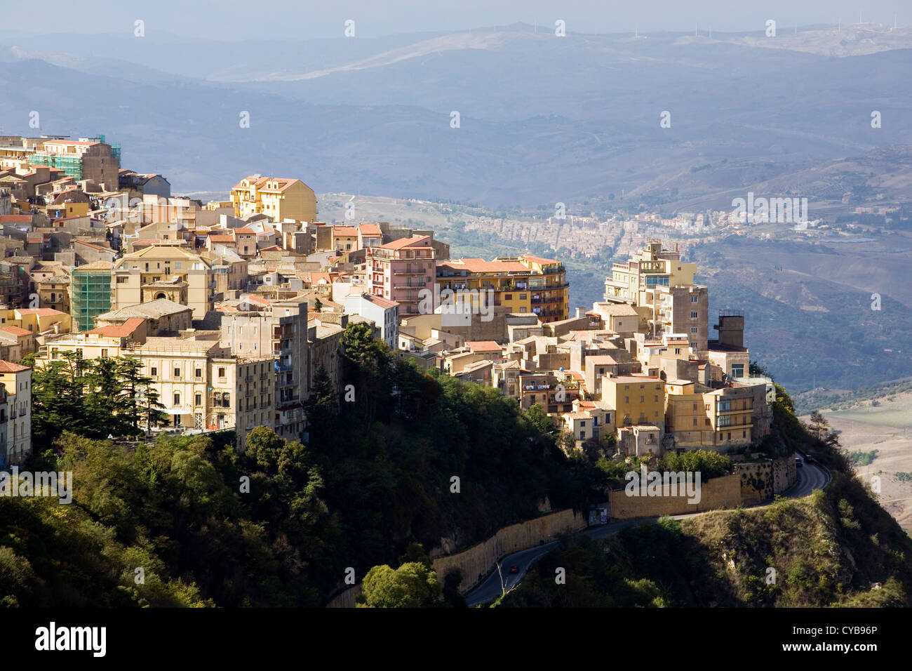 View of the city of Enna, Sicily, Italy Stock Photo - Alamy