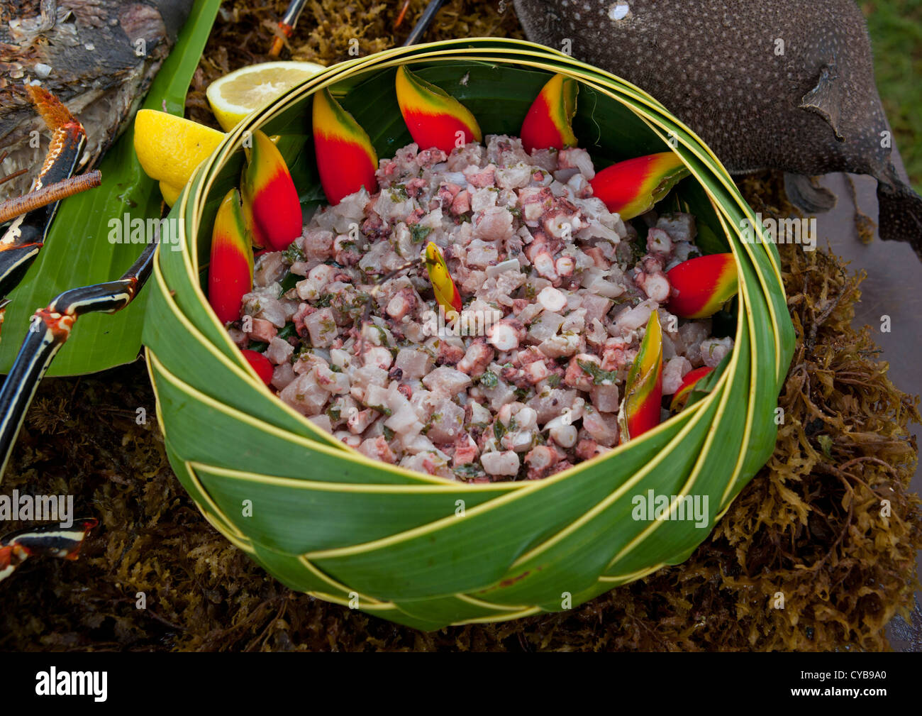 Cerviche During Tapati Festival, Easter Island, Hanga Roa, Chile Stock ...