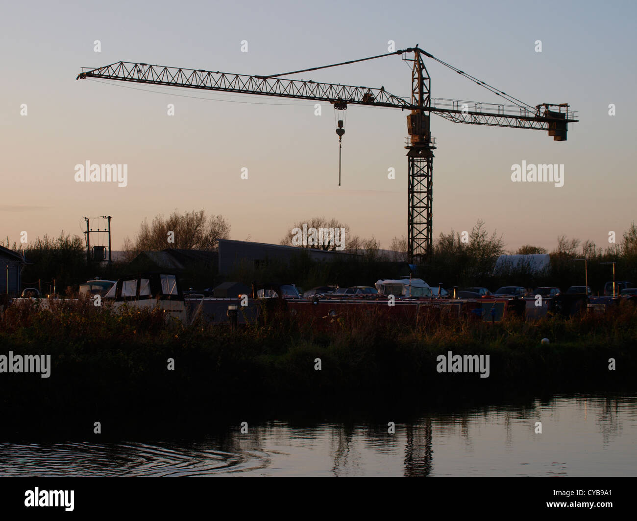 Boatyard Crane, Saul Junction, The Gloucester and Sharpness Canal, UK ...