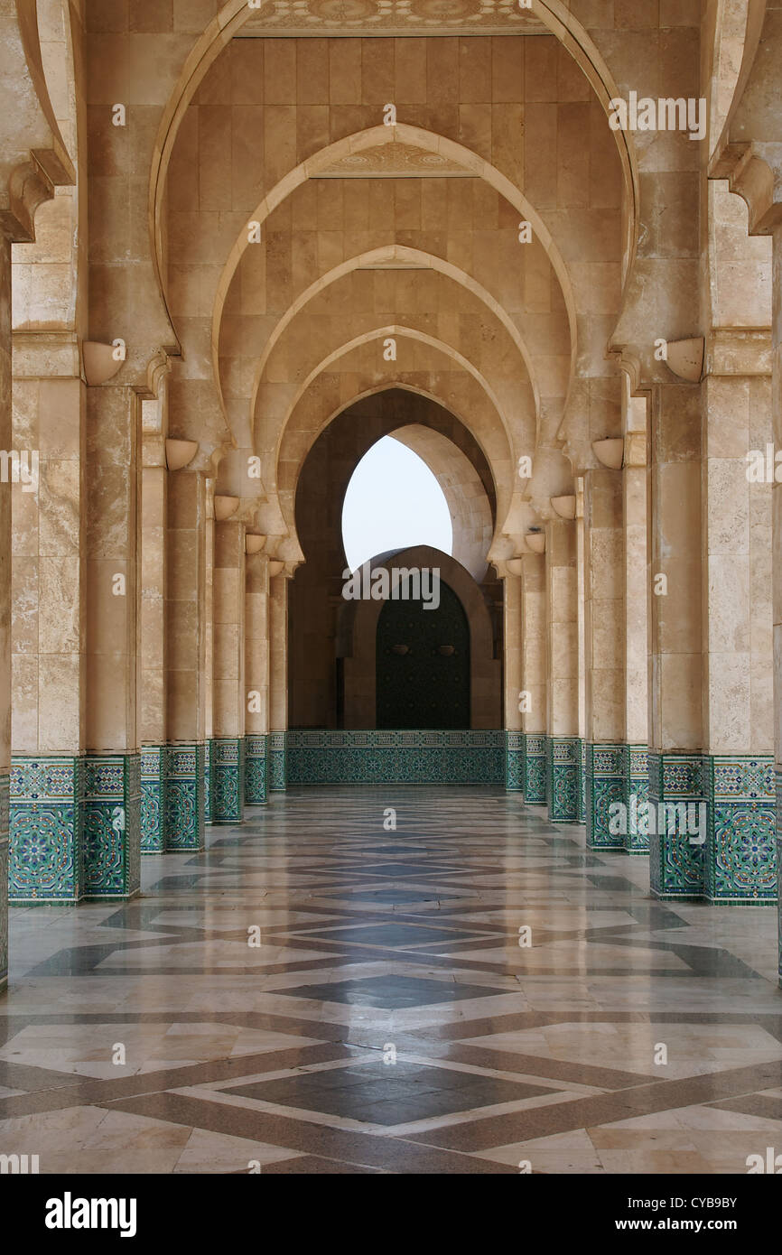 Arches at King Hassan II mosque in Casablanca, Morocco Stock Photo - Alamy