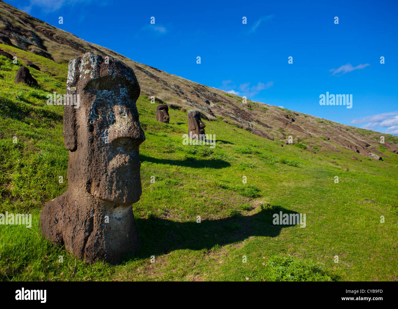 Rapanui people moai rano raraku hi-res stock photography and images - Alamy