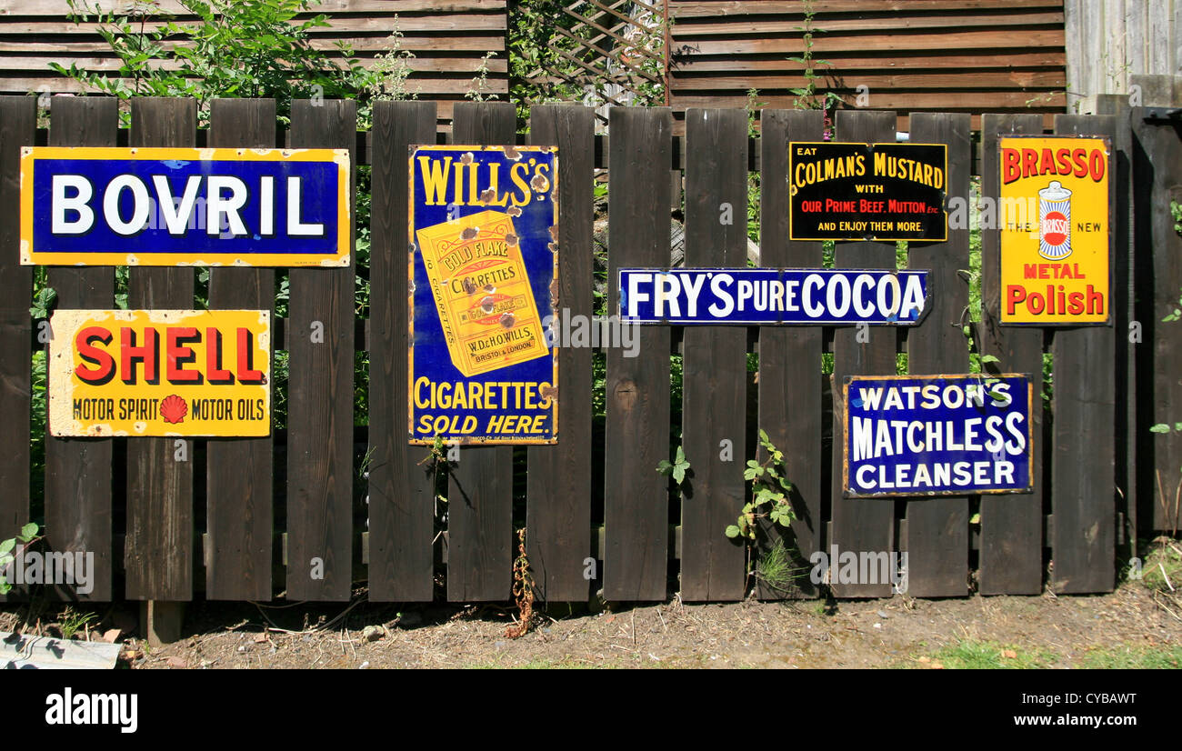 Shell Bovril Fry's etc Enameled advertising plates Blists Hill ...