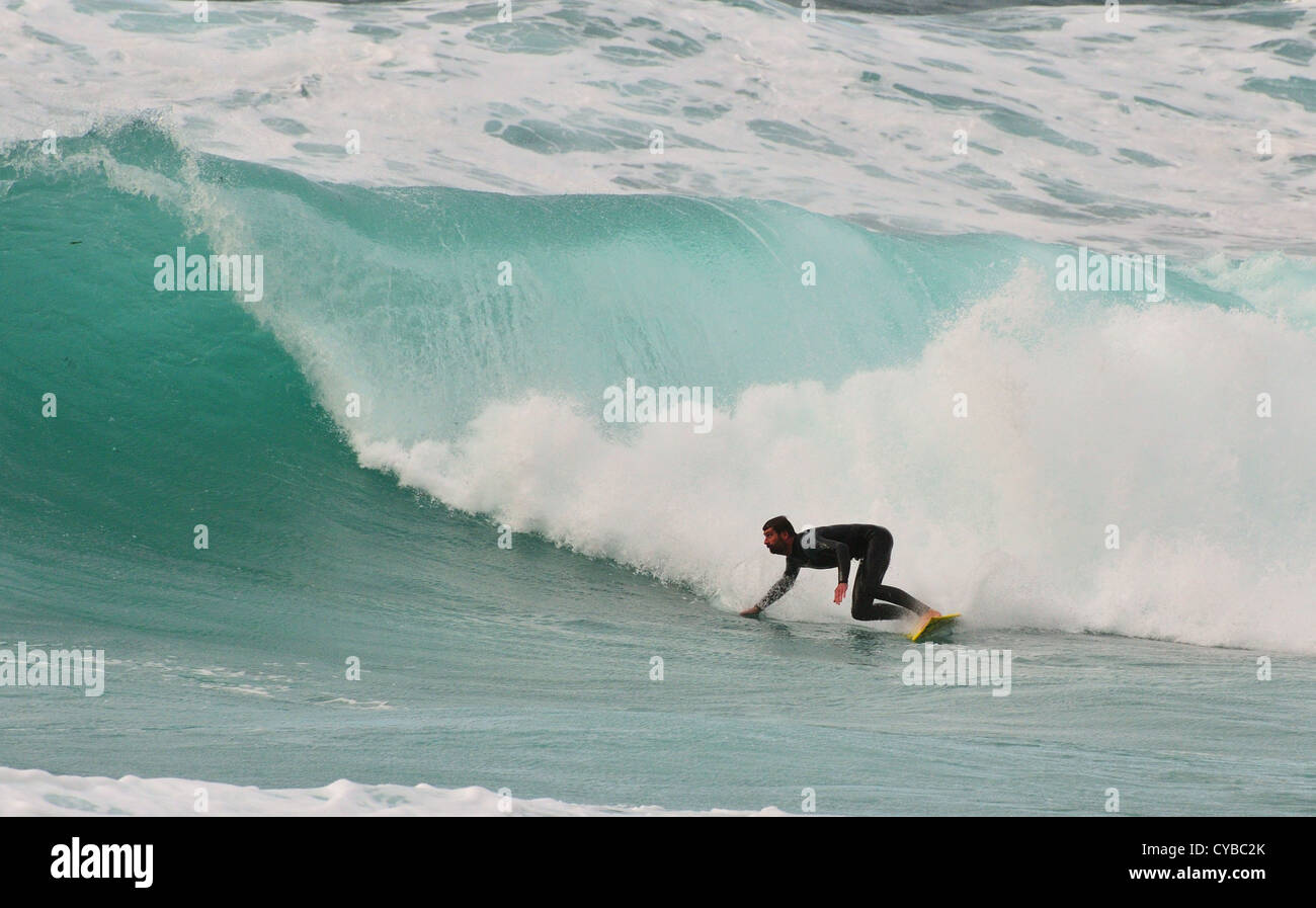 Surfer at Sennen Cove, Cornwall Stock Photo - Alamy