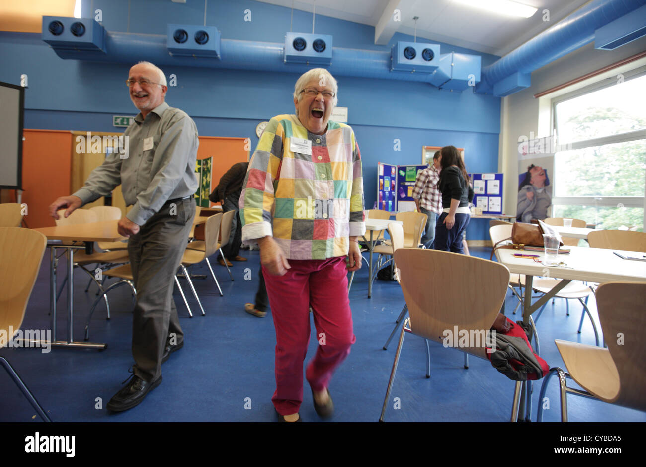Laughing yoga session hi-res stock photography and images - Alamy