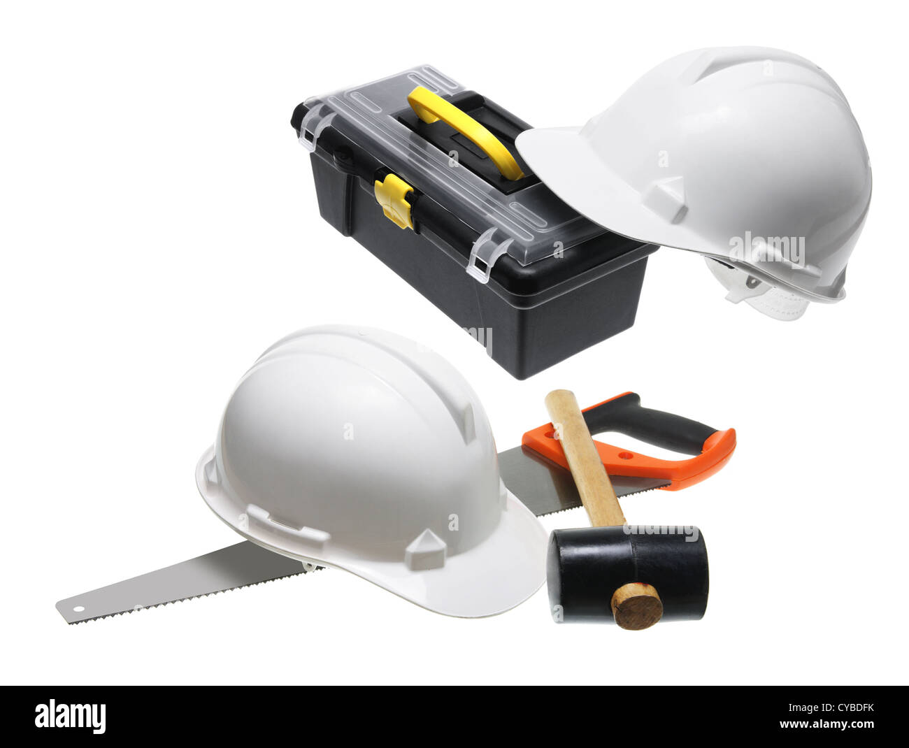Hard Hat and Tools Stock Photo - Alamy
