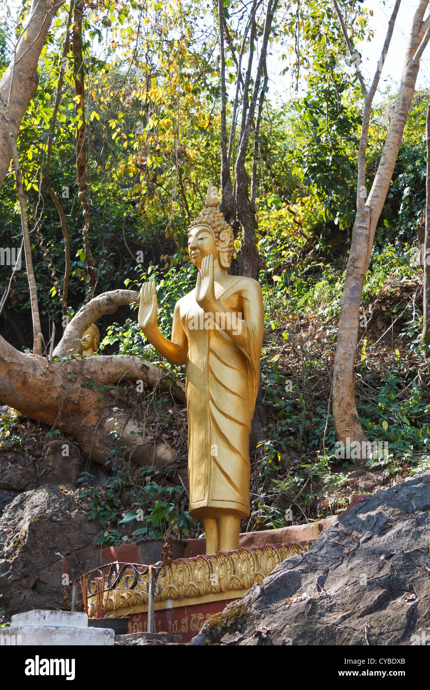 Buddha Statues on the Temple Mount Phou Si in Luang Prabang, Laos Stock ...