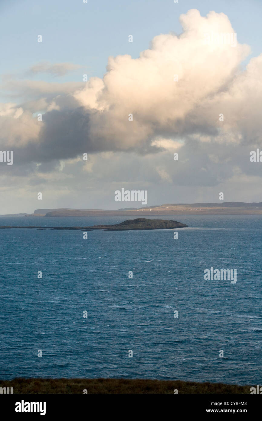 Snow clouds dispersing after a storm, Ascrib Islands, Isle of Skye ...