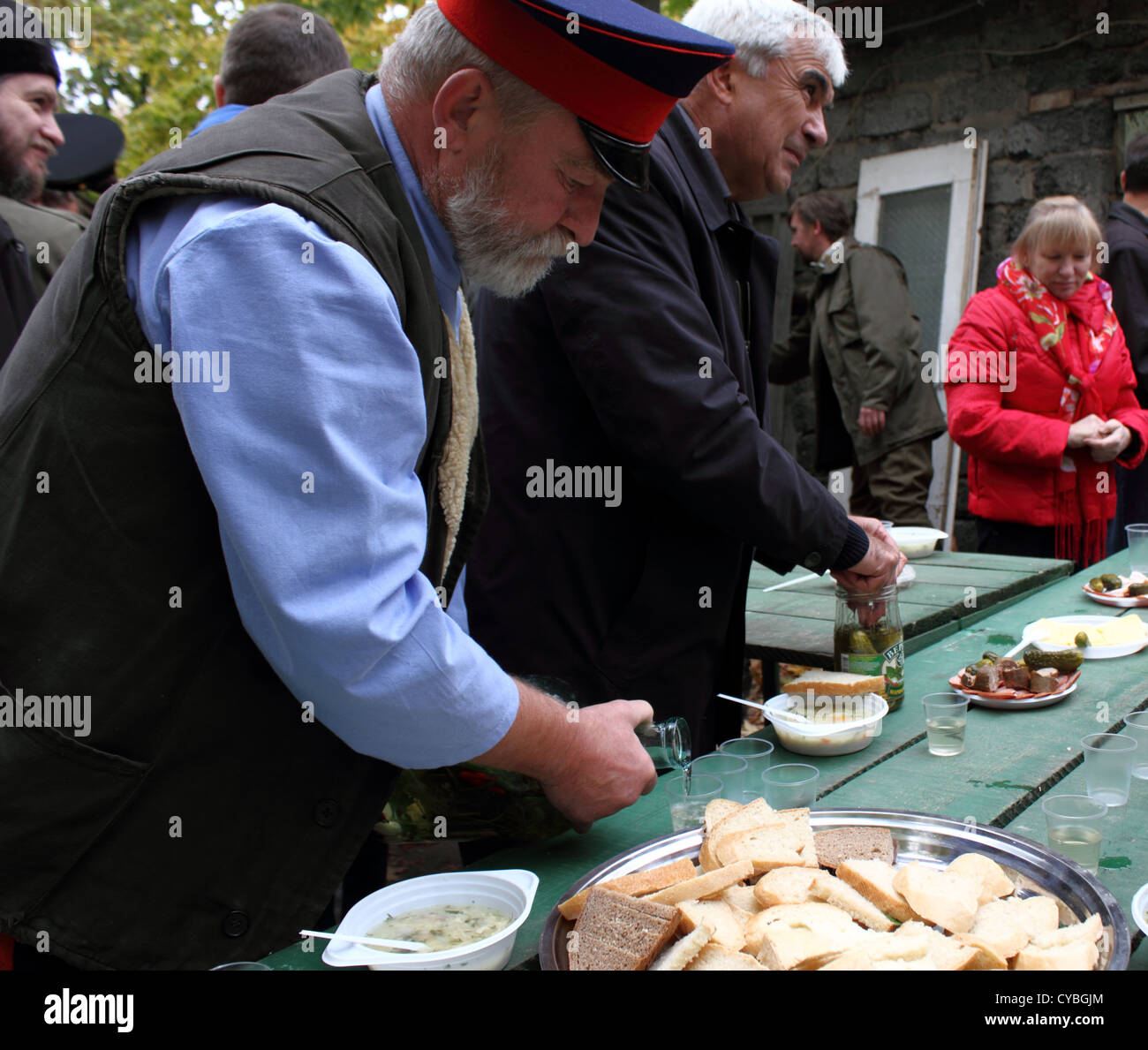 Don Cossack's festive meal Stock Photo - Alamy