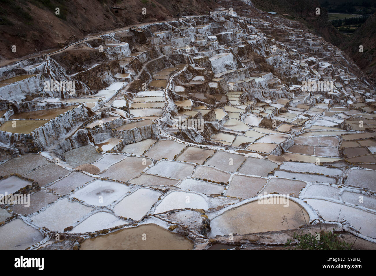 The salt pans at Salinas. The Sacred valley, Peru Stock Photo - Alamy