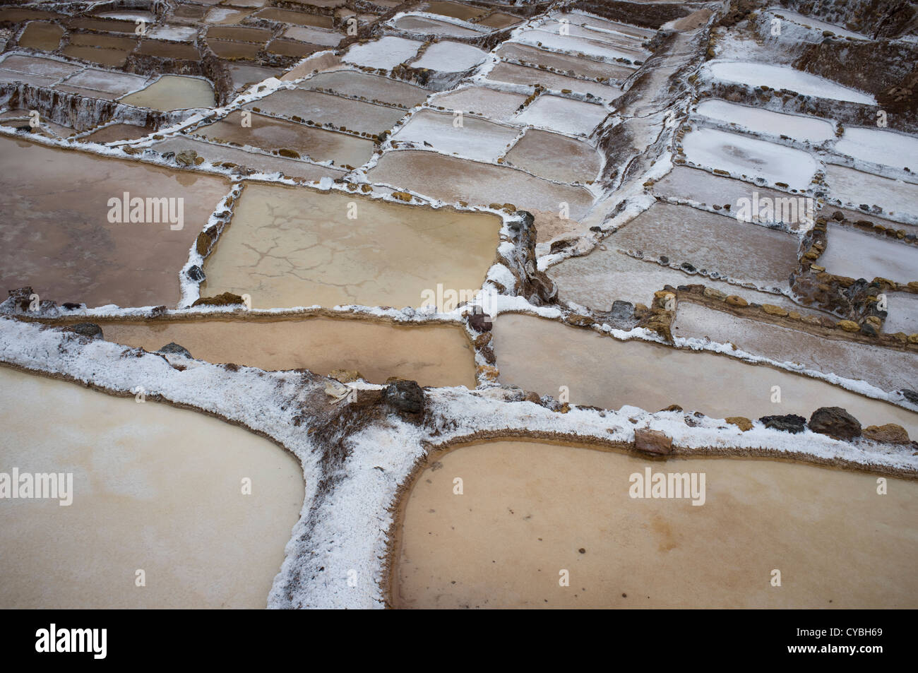 The salt pans at Salinas. The Sacred valley, Peru Stock Photo - Alamy