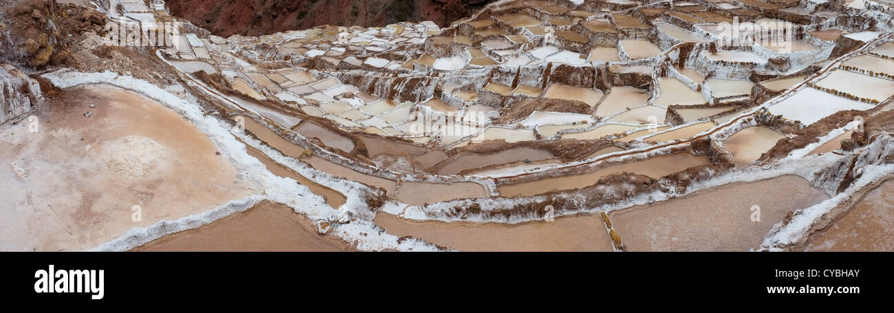 The salt pans at Salinas. The Sacred valley, Peru Stock Photo - Alamy