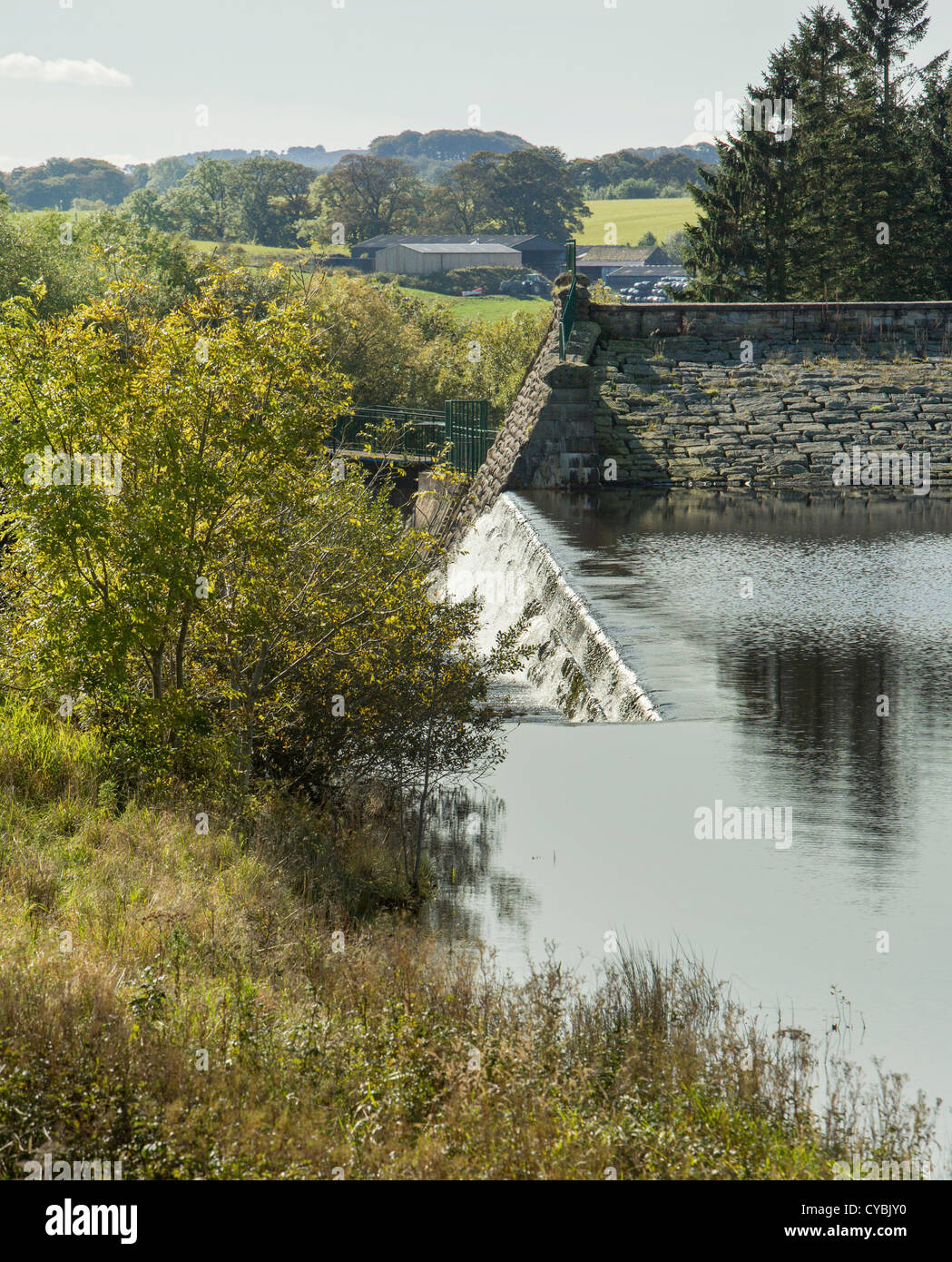 Dam at Stocks Reservoir, Slaidburn UK Stock Photo - Alamy