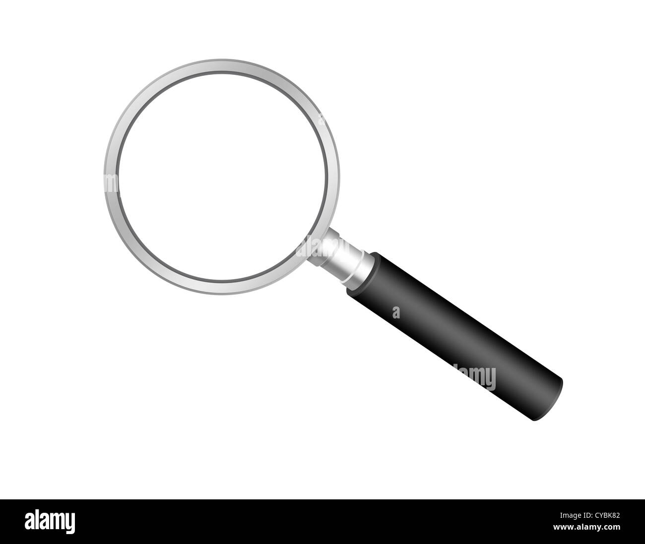 Magnifying glass isolated on a white background with clipping path ...