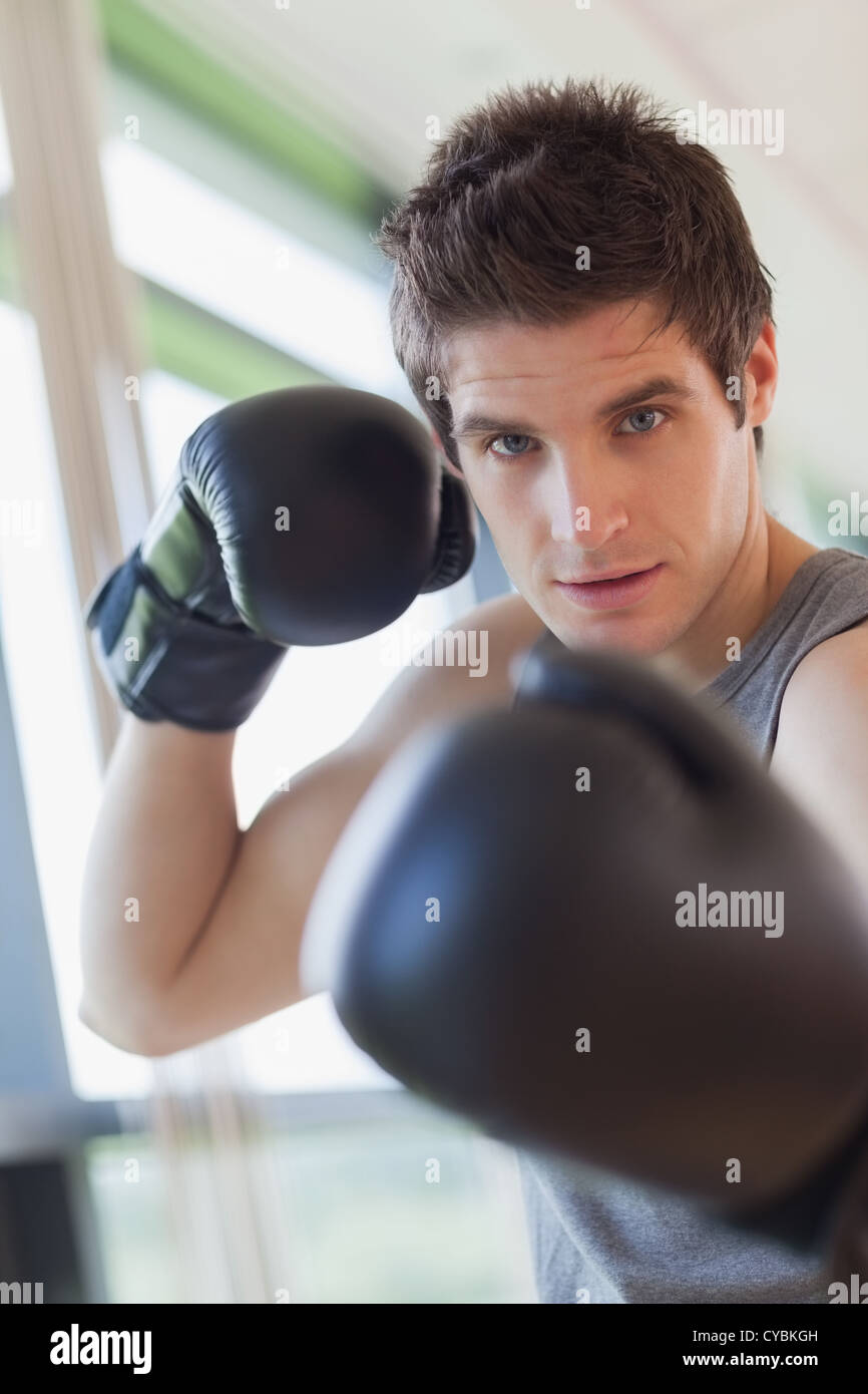 Playing with boxing gloves hi-res stock photography and images - Alamy