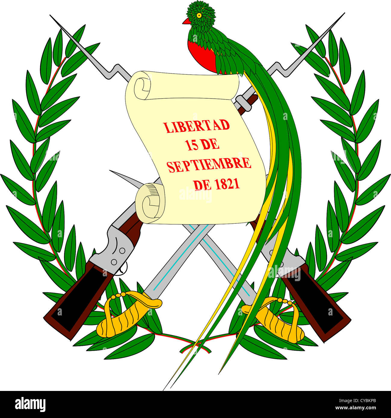 Coat of arms of the Republic of Guatemala Stock Photo - Alamy