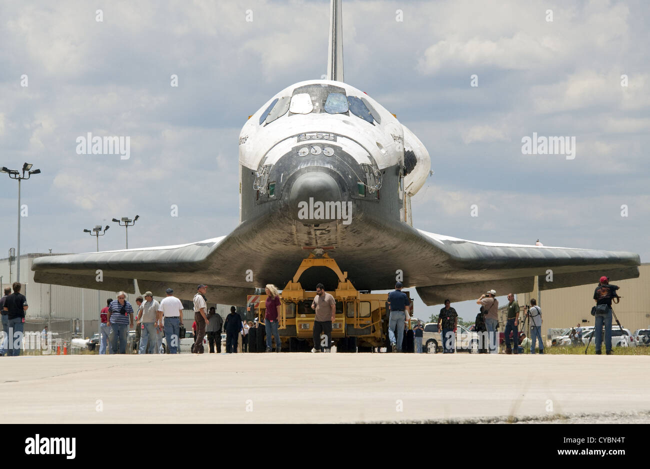 Workers snap photos of Atlantis Stock Photo - Alamy