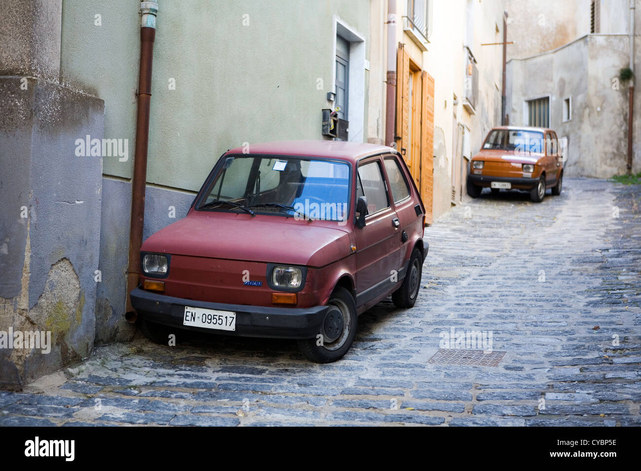 Street view in the city of Enna, Sicily, Italy Stock Photo - Alamy