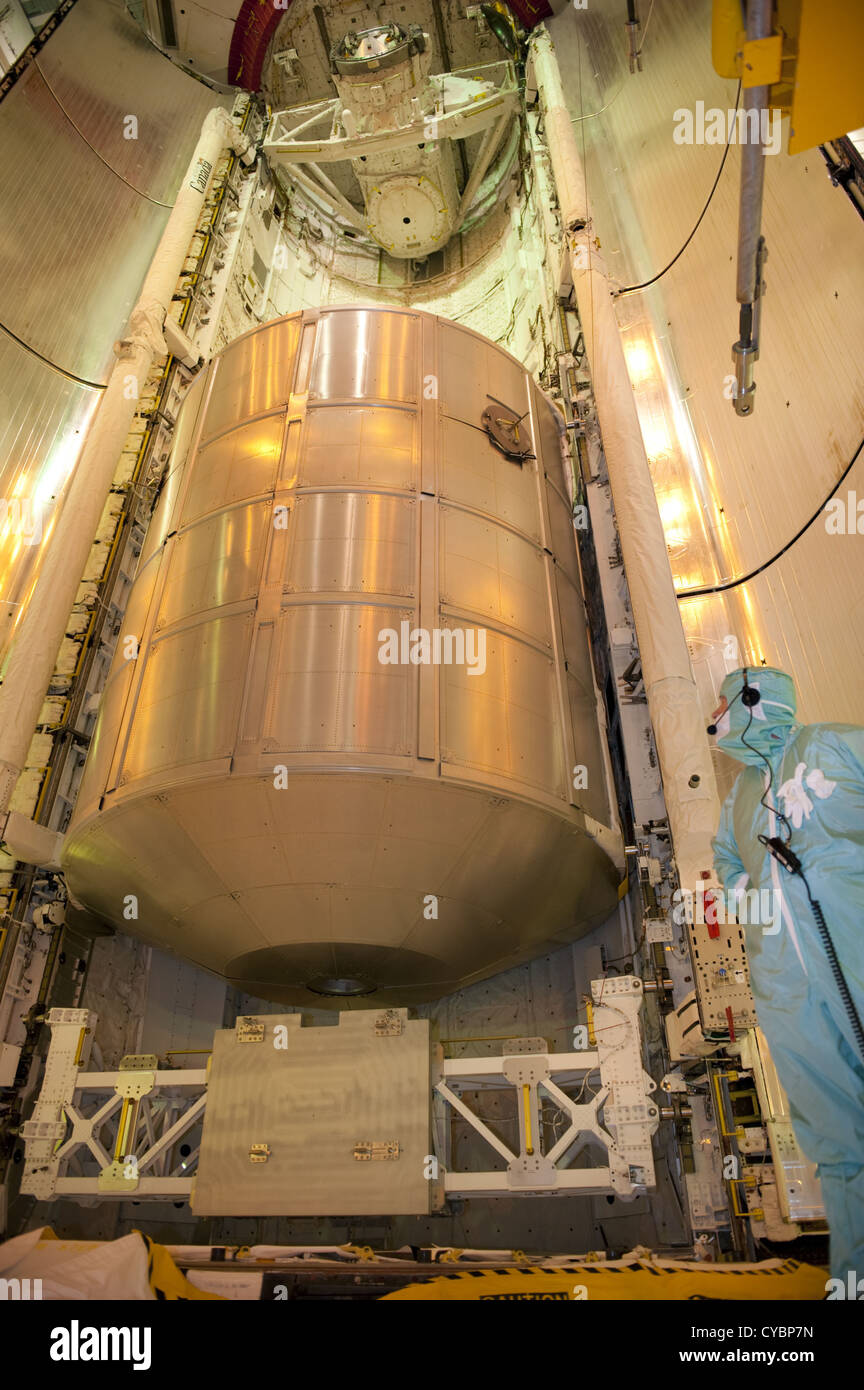 Raffaello inside Atlantis' payload bay Stock Photo - Alamy